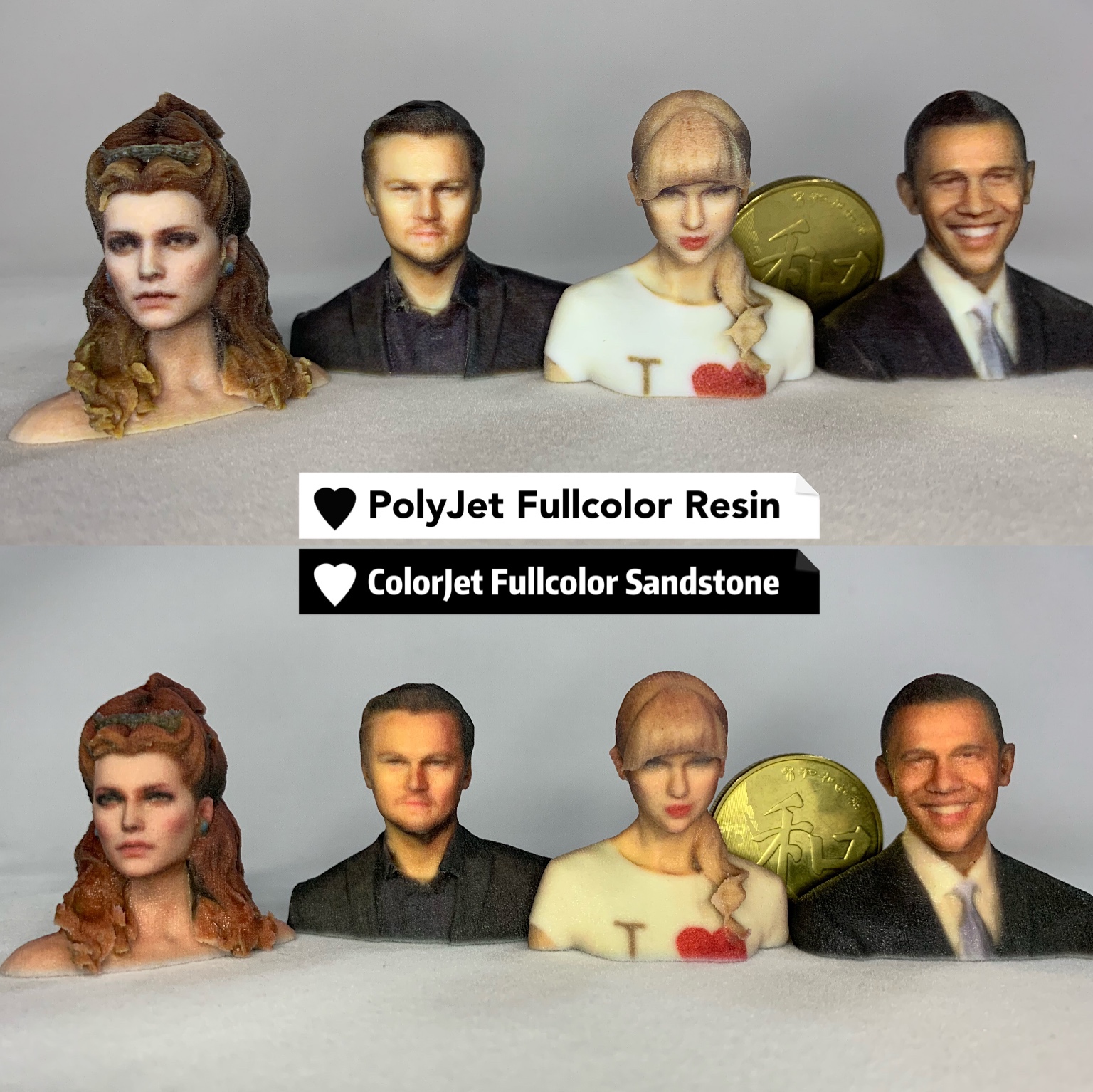 FacFox's Fullcolor 3D Printing: PolyJet Resin vs Binder Jet Sandstone