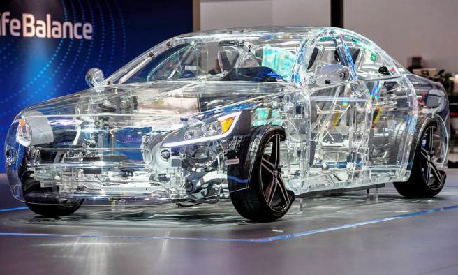 CNC Machined 1:1 Transparent PMMA Car Model for Automobile Exhibition ...