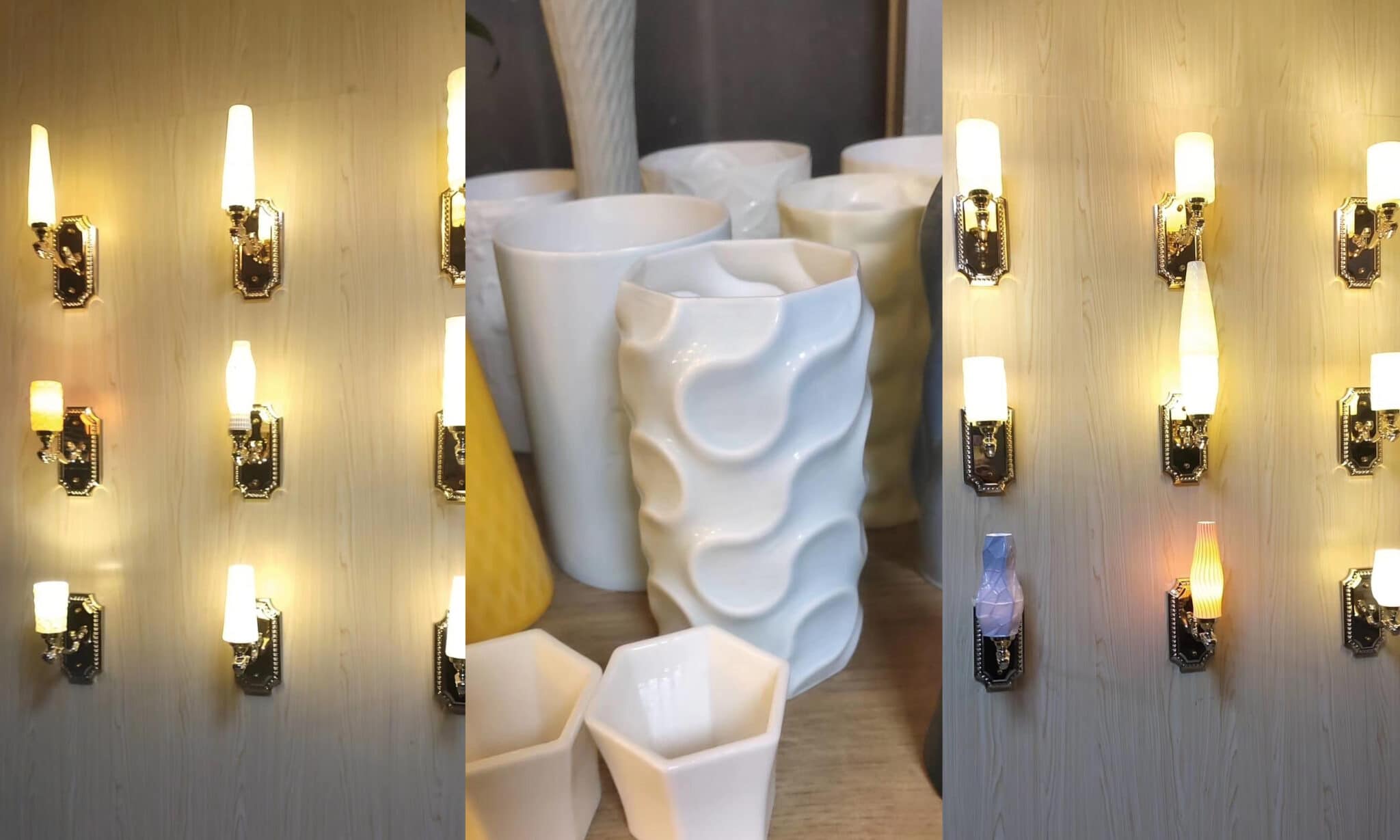 Ceramic 3D Printed Shades for Wall Lights & Sconce - FacFox