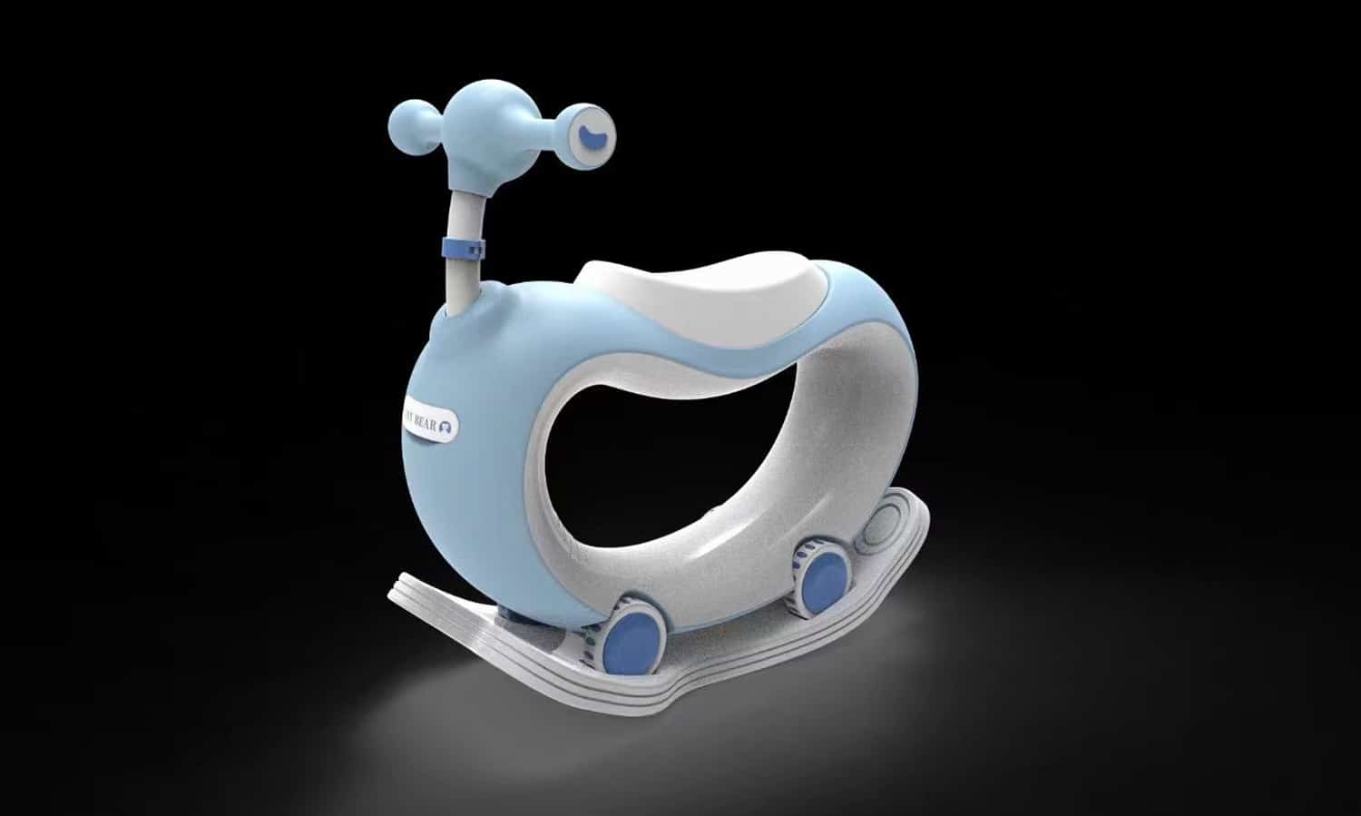 SLA 3D Printed Scale-down Prototype of Baby Rocking Car - FacFox