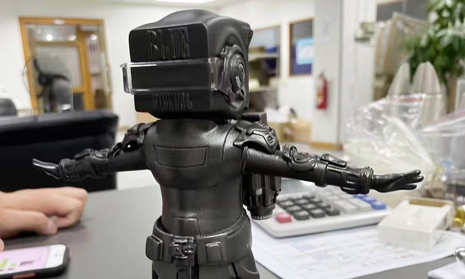 SLA 3D Printed Space Warrior Designer Toy Prototype Painted with ...