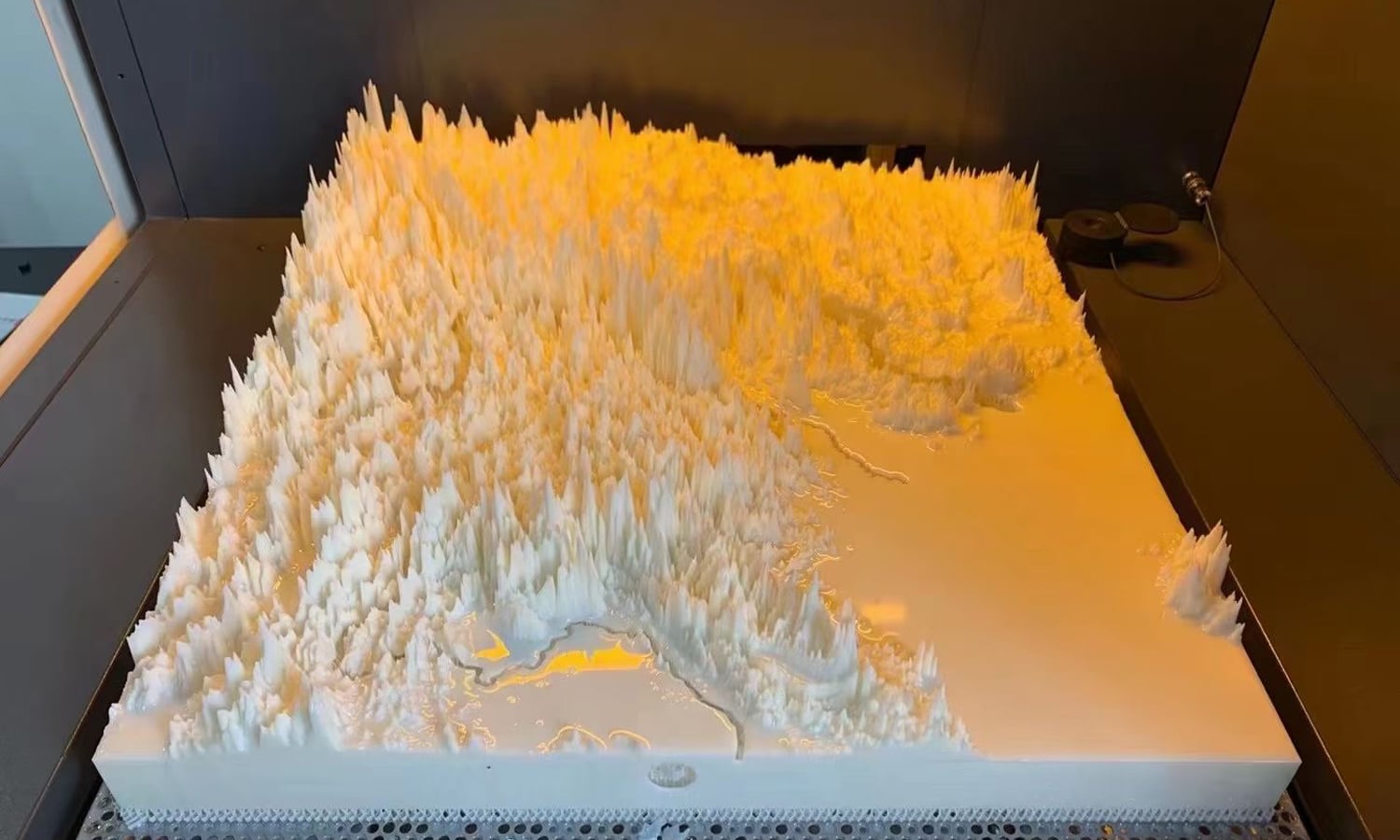 SLA 3D Printed Topographic Map Resin Solid Model - FacFox
