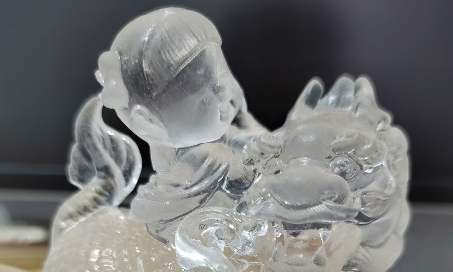 SLA 3D Printed Transparent Chubby Doll Miniatures with Clear Resin - FacFox