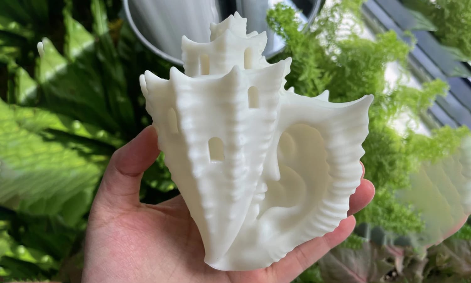 SLA 3D Printed Seashell Ear Castle Resin Artwork Home Decor - FacFox