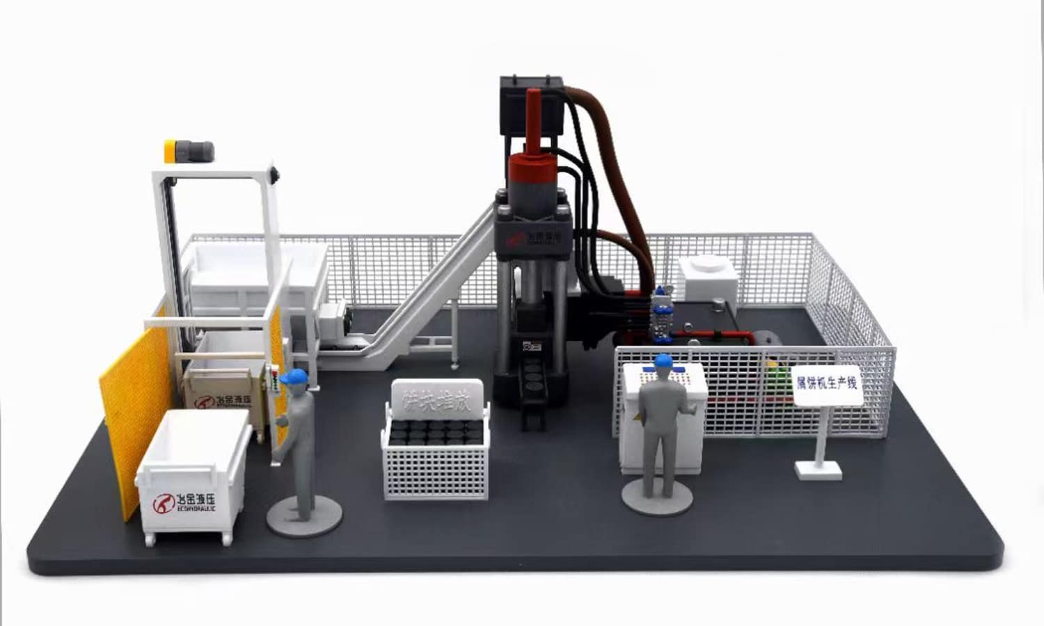 SLA 3D Printed and Painted Metallurgy and Hydraulic System Scaled-down ...