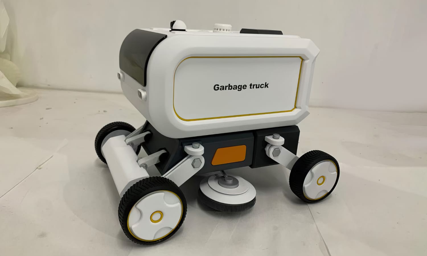 SLA 3D Printed Unmanned Garbage Truck Fine-painted Prototype - FacFox