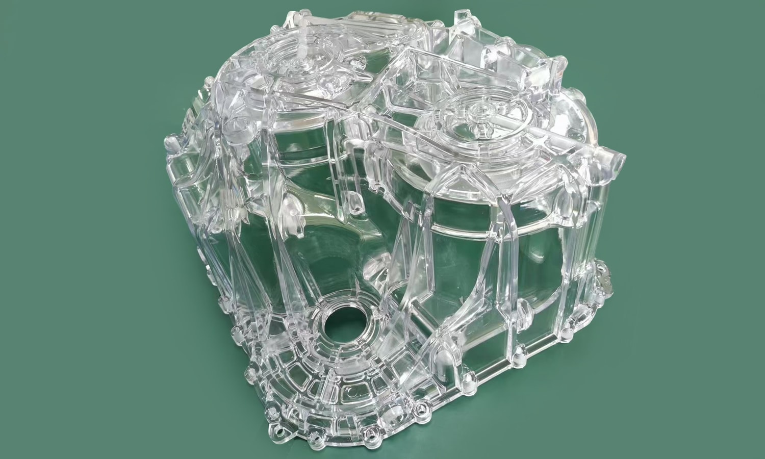SLA 3D Printed Clear Resin Engine Housing Display Model - FacFox