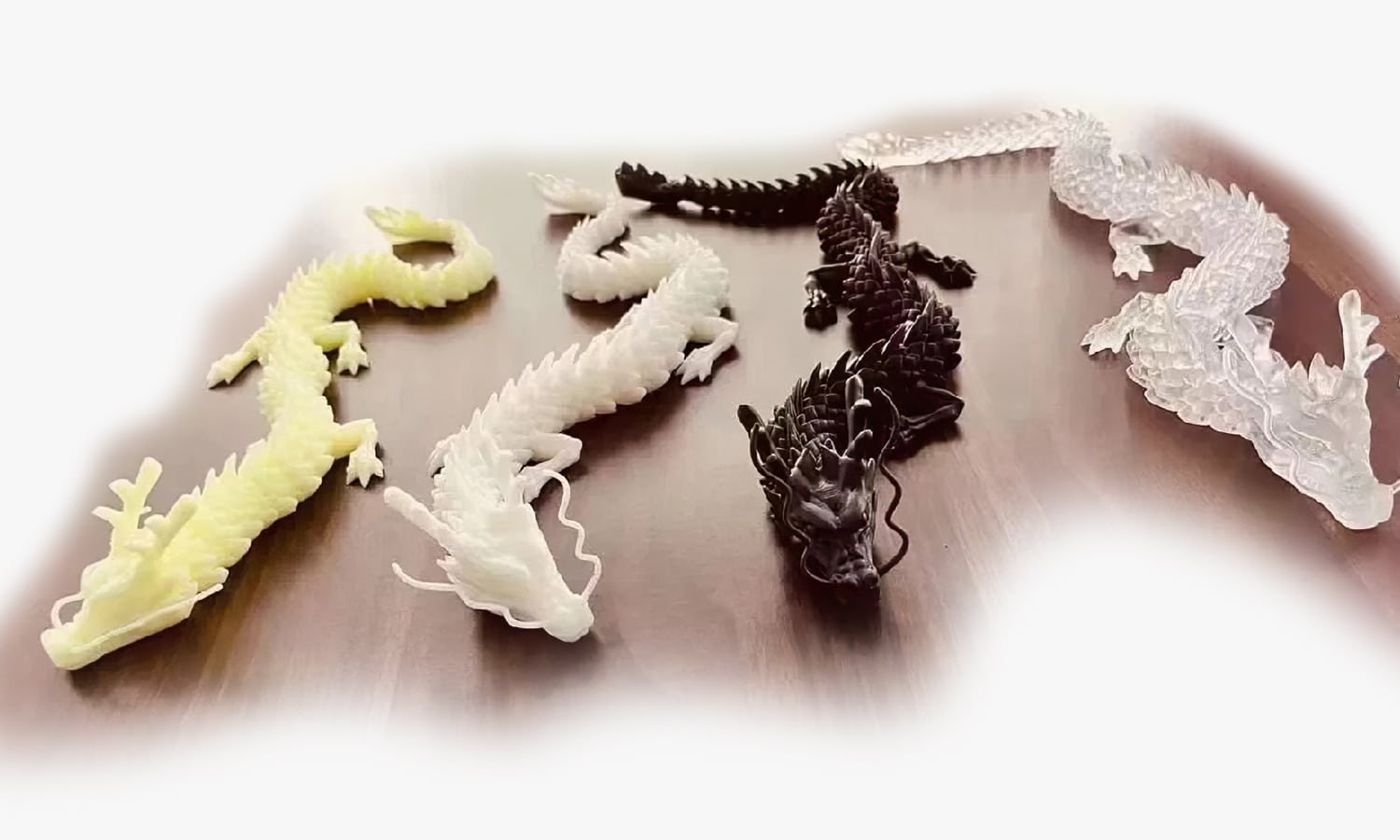 SLA 3D Printed Flexi Dragon Toys with Different Resin Materials - FacFox