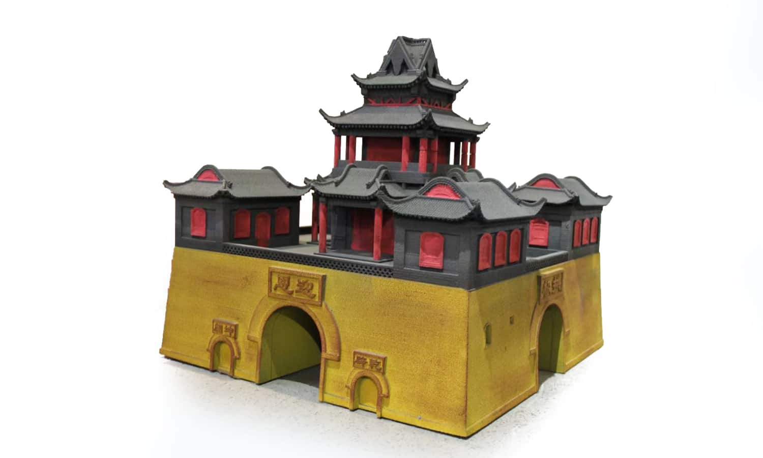 ColorJet 3D Printed Ancient Chinese Watchtower Multi-color Sandstone ...