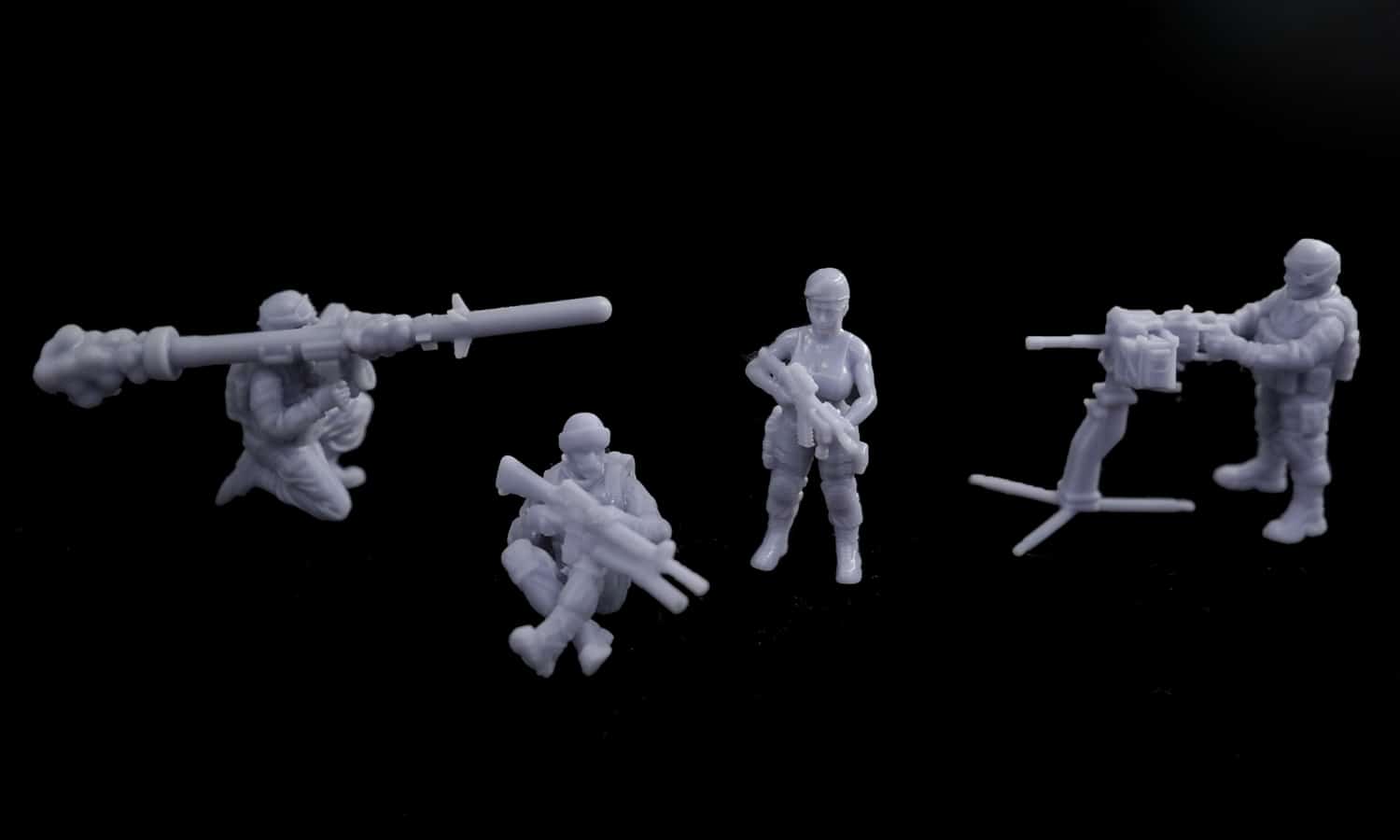 LCD 3D Printed Grey Resin Toy Soldier Military Miniatures - FacFox
