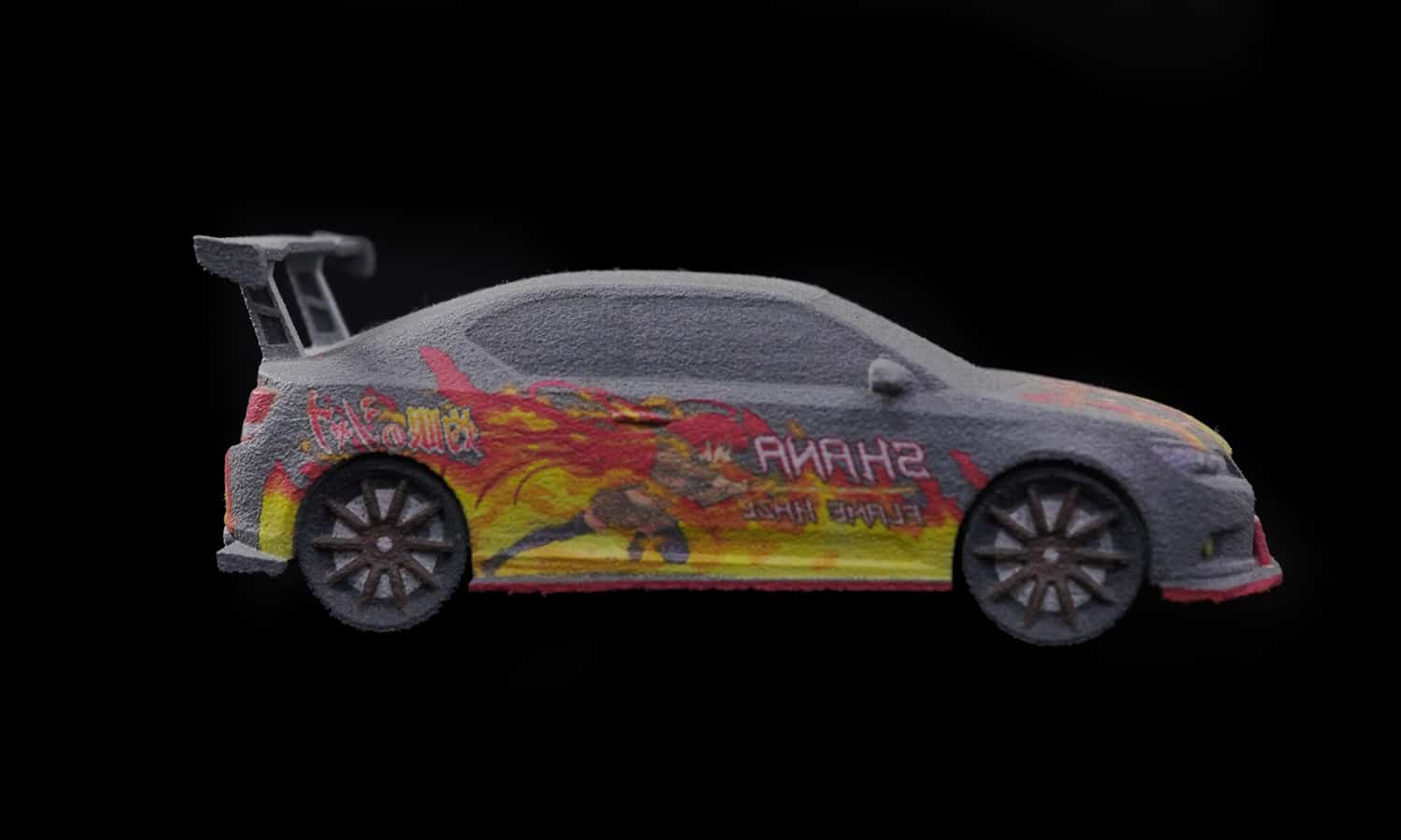 MJF 3D Printed Full-color Nylon RC Car Model with Shakugan no Shana ...