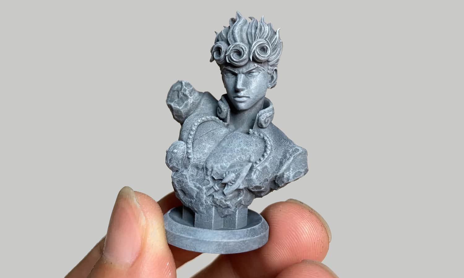 DLP 3D Printed Giorno Giovanna Resin Bust Sculpture of JoJo's Bizare ...