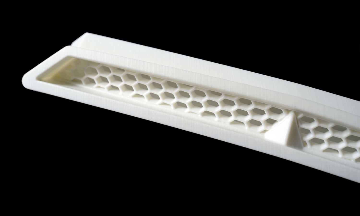 SLS 3D Printed and Chemical Polished White Nylon Car Grille - FacFox