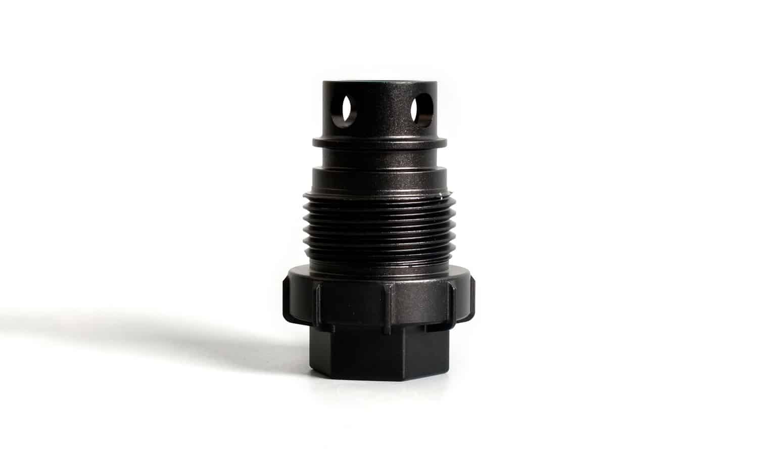CNC Machined Fitting Bolt Black Anodized Aluminum Straight Adaptor - FacFox