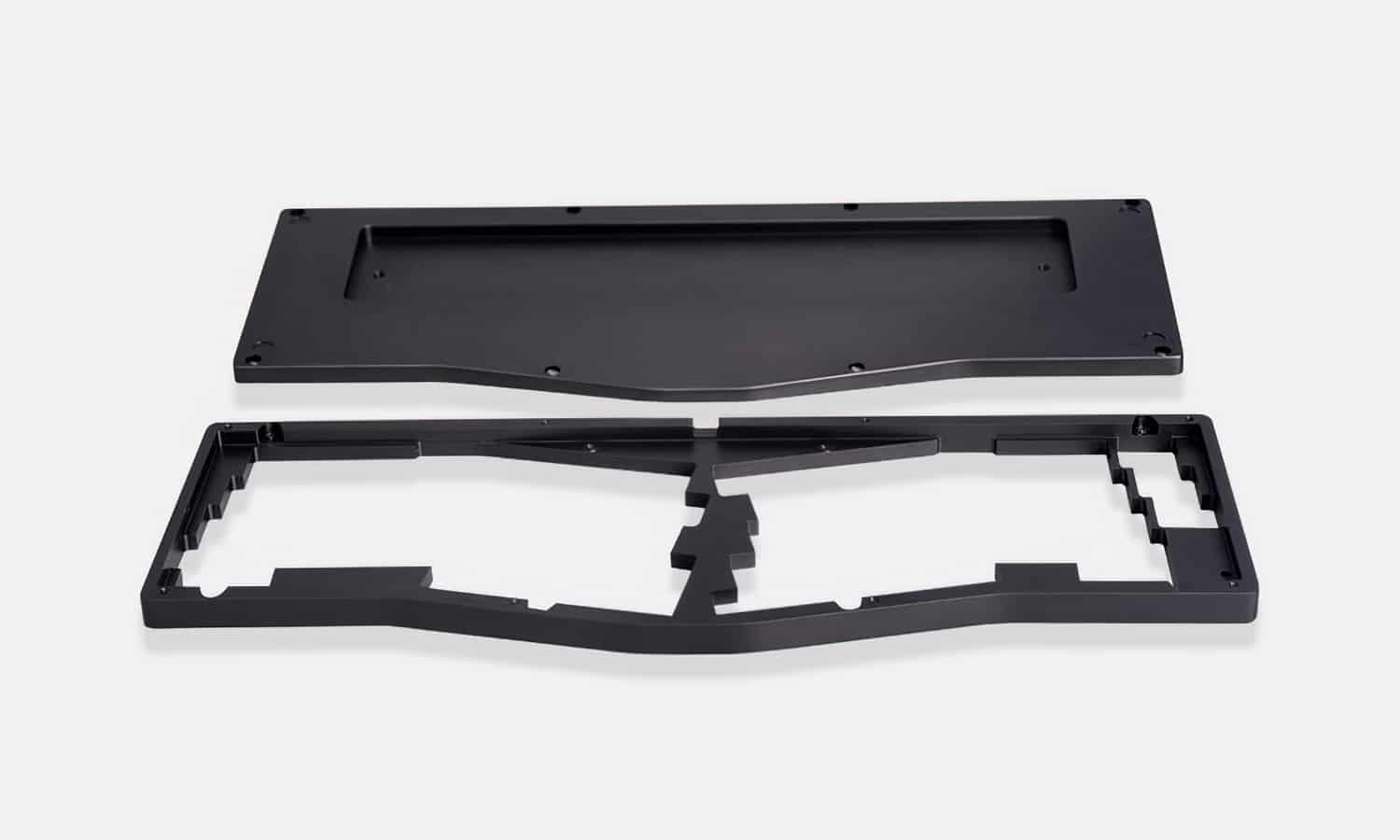 CNC Milled Mechanical Keyboard Case Aluminum Alloy Black Oxide Coating ...