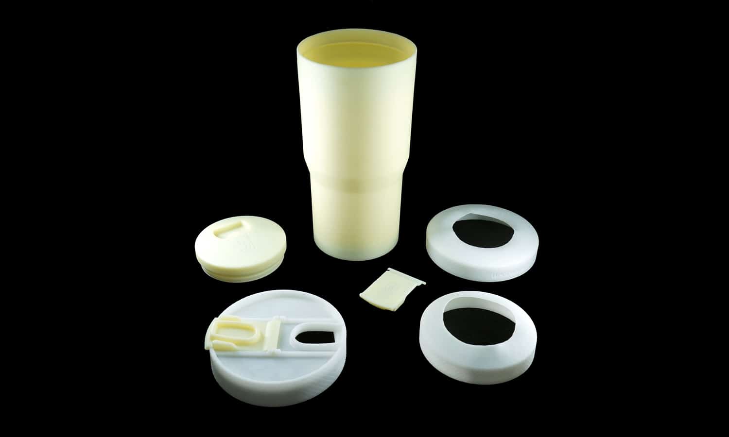SLA 3D Printed Prototype of Tumbler Beer Cup Spill-Proof Travel Mug