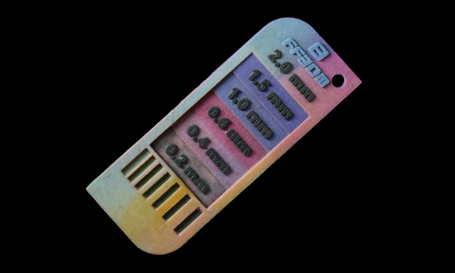 ColorJet 3D Printed Full-color Sandstone Psychedelic Sample Strip