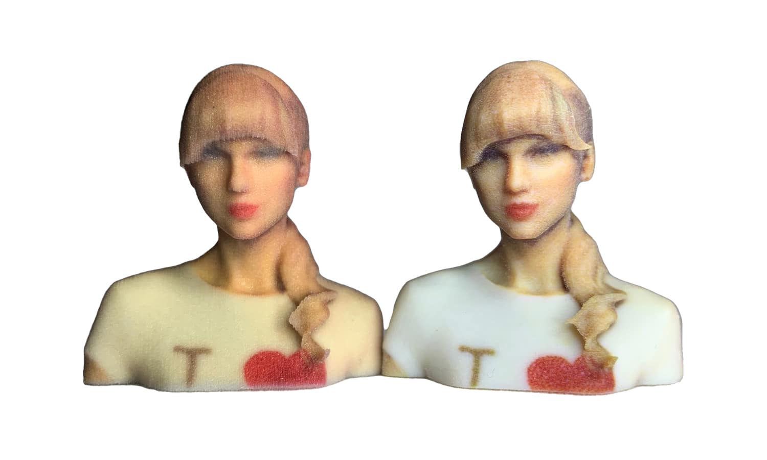 PolyJet vs Binder Jetting 3D Print Taylor Swift Colorful Head Statue