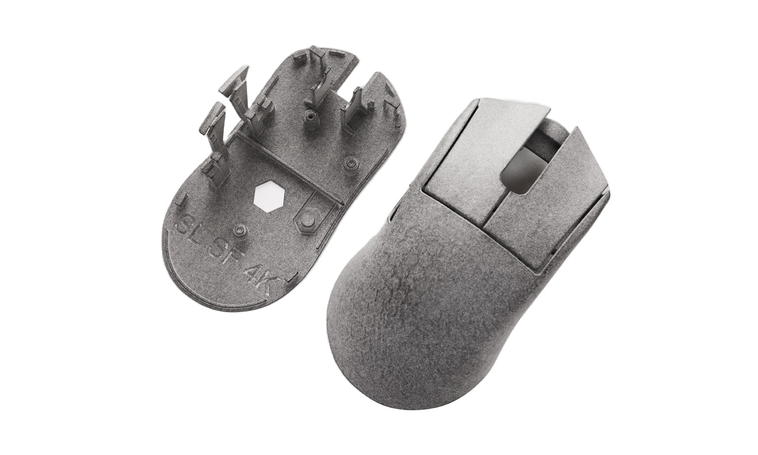 MJF 3D Printed Vibratory Finished PA12 Piranha Gaming Mouse