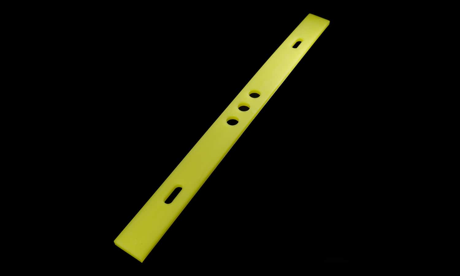 Compression Molded Yellow Polyurethane Strip with Holes - FacFox