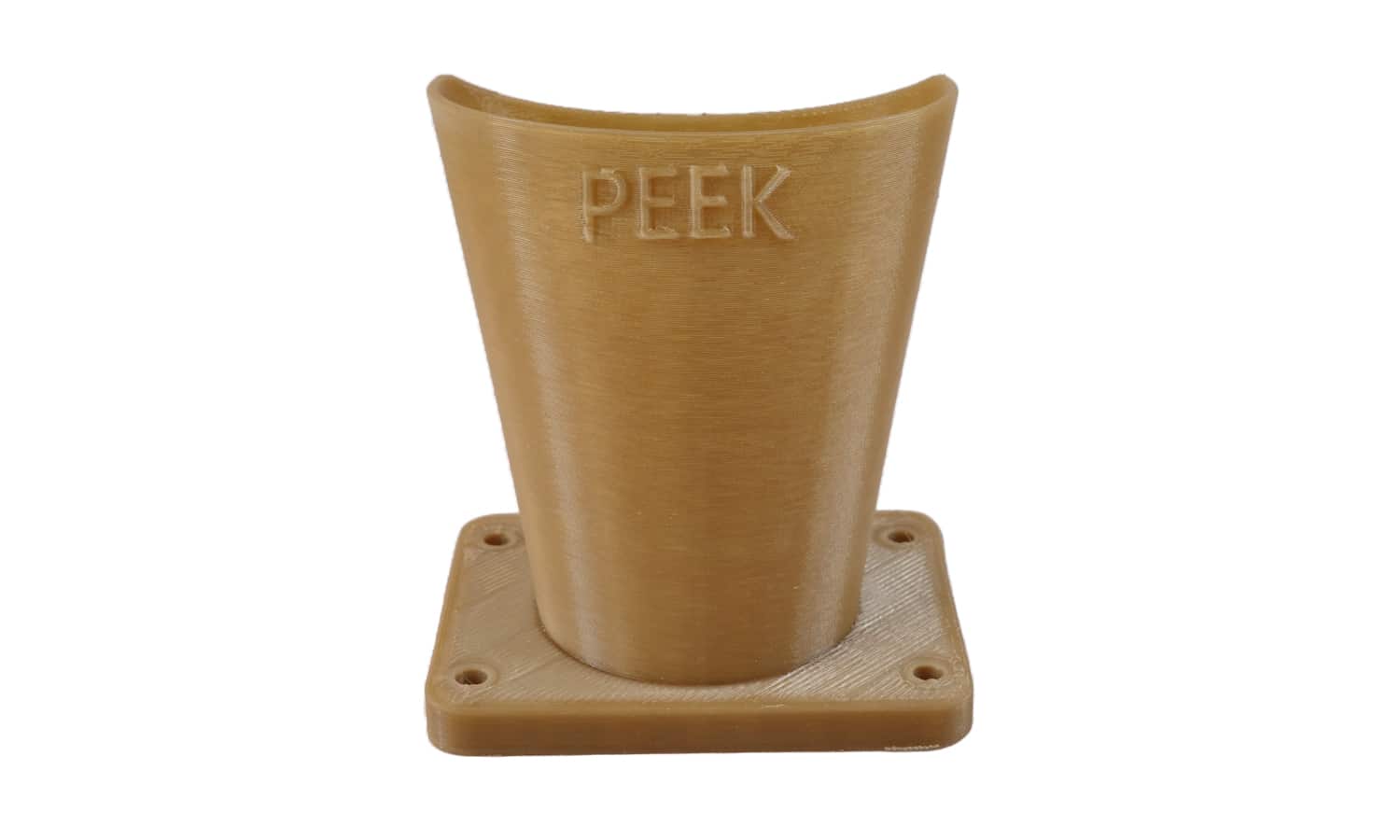 FDM 3D Printed PEEK Sample Cup with Tapping Holes - FacFox