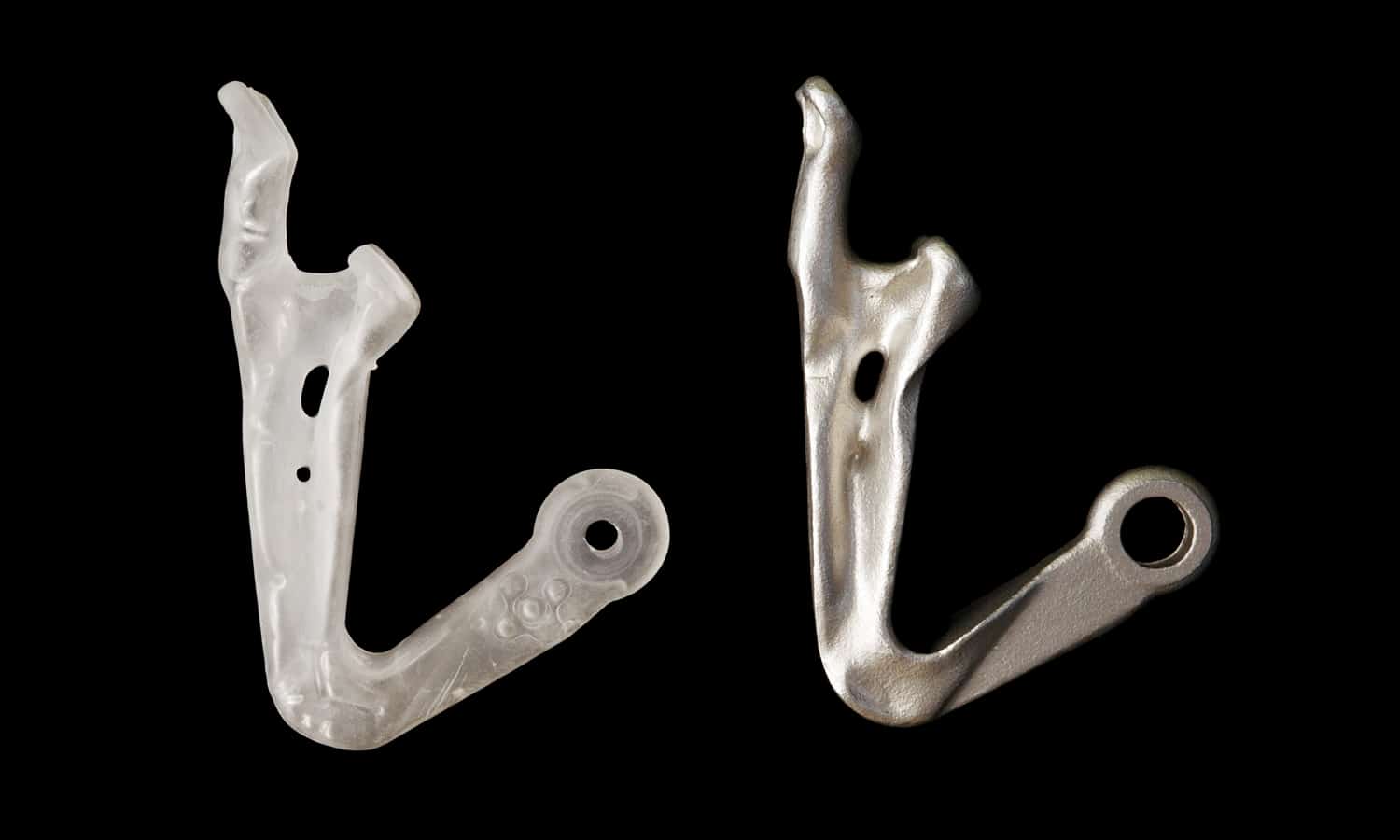 SS304 Bionic Part Cast from SLA 3D Printed Resin Pattern