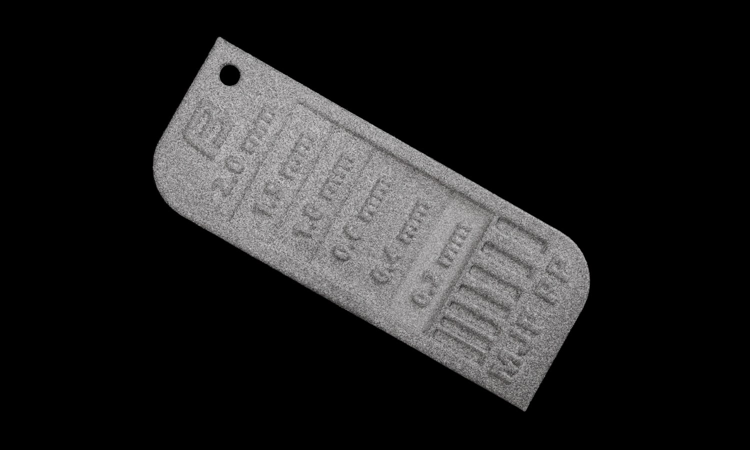 MJF 3D Printed PP Sample Label Raw Finish - FacFox