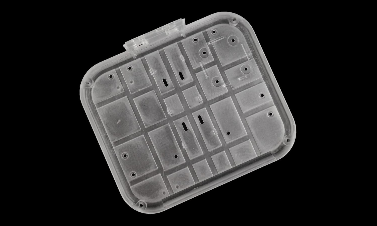 SLA 3D Printed Frosted Clear Resin Storage Case Cover - FacFox