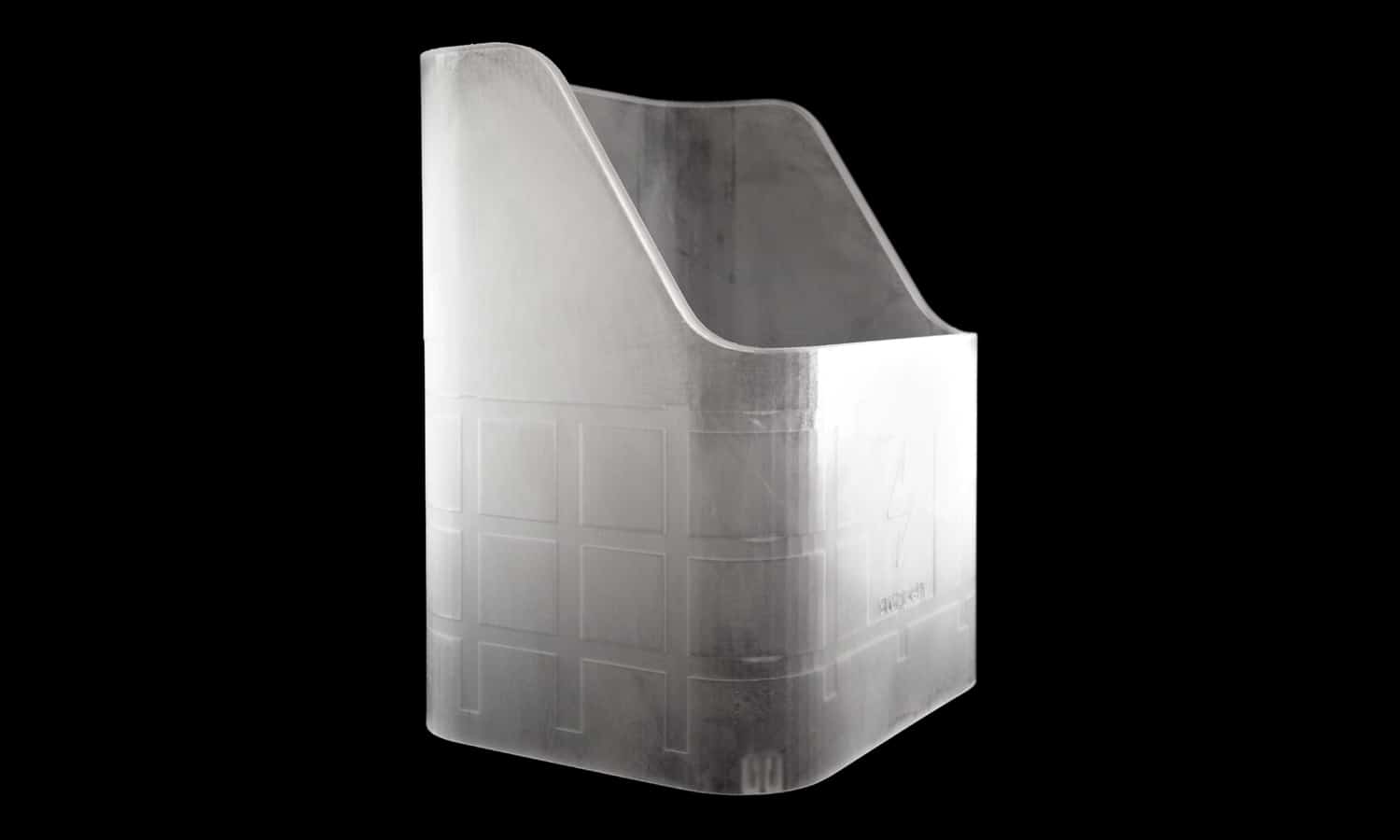 SLA 3D Printed Frosted Clear Resin Swappable Battery Container