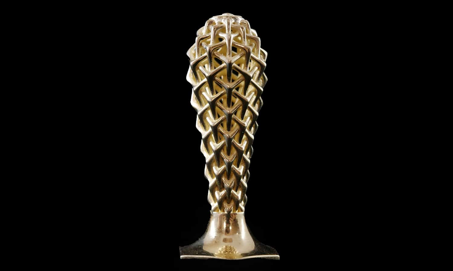 Brass Trophy Miniature Cast from 3D Printed Wax Pattern