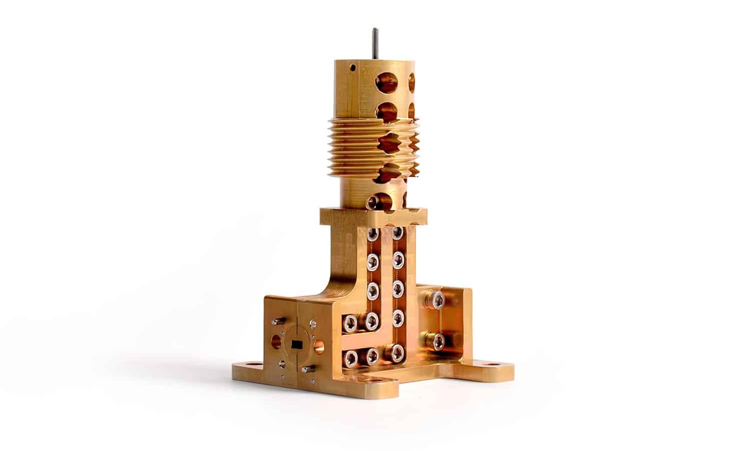 CNC Milled Brass Connector Jack Mount with Nuts and Bolts - FacFox