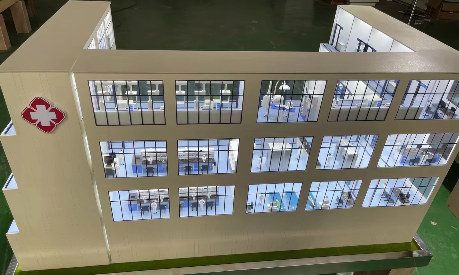 Laser Cut and 3D Printed Hospital Architectural Scale Model - FacFox