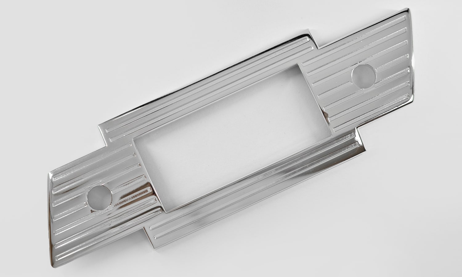 SLA 3D Printed Silver Plated Resin Trim Plate with Grooves - FacFox