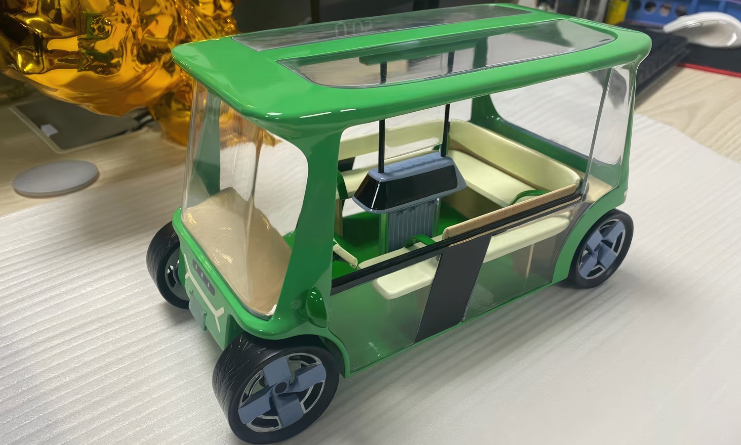 SLA 3D Printed Shuttle Bus Panoramic Window Resin Prototype