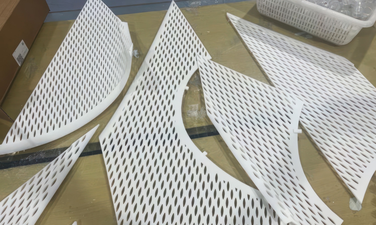 SLA 3D Printed White Resin Decorative Panel with Cut-outs - FacFox