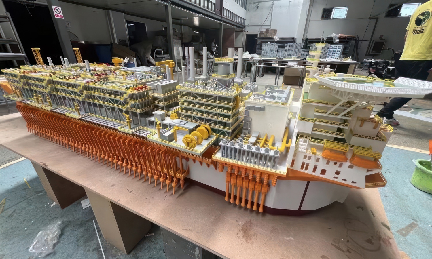 SLA 3D Printed Floating Oil Platform Drillship Resin Prototype - FacFox