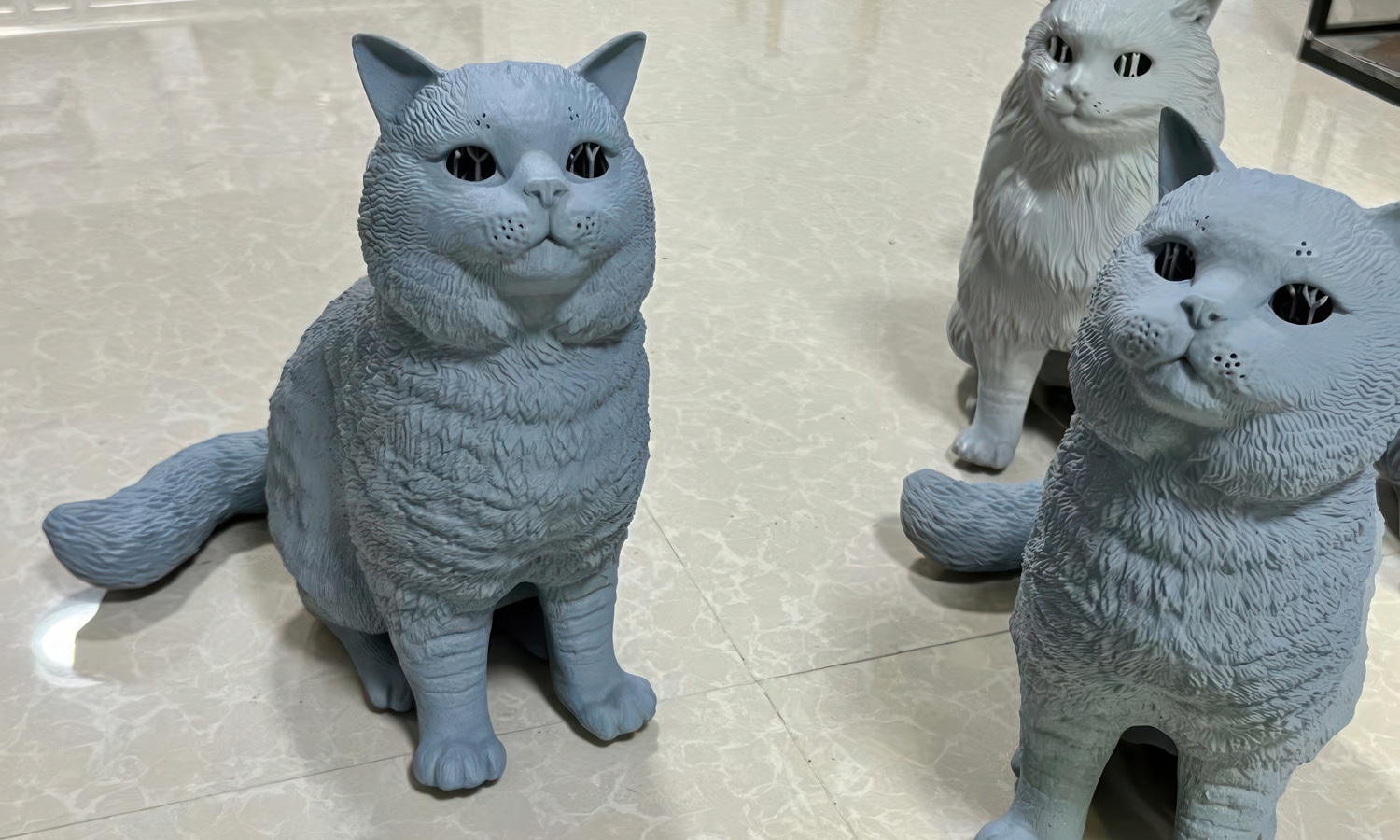 SLA 3D Printed Full-scale Sitting Cat Resin Statues - FacFox