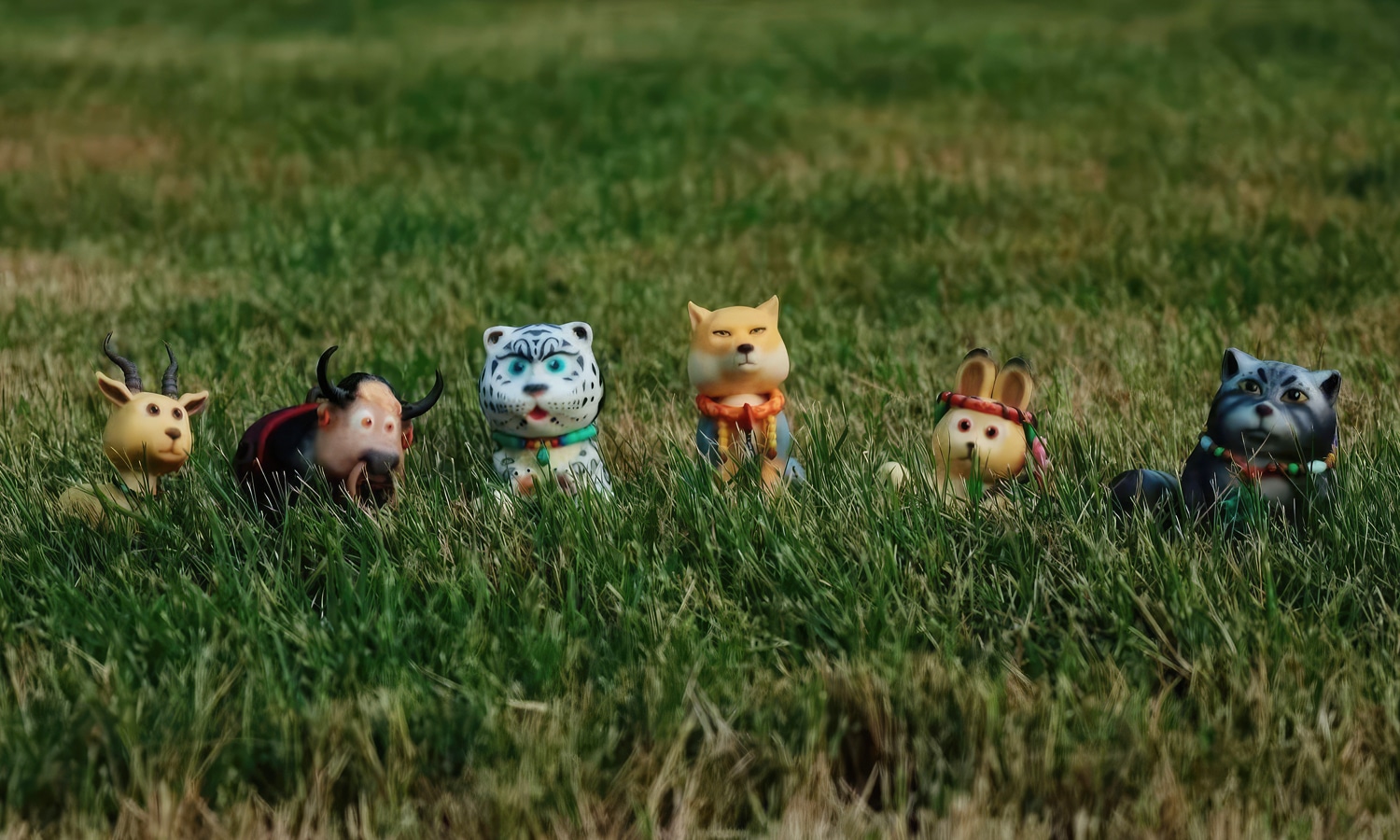 ColorJet 3D Printed Colorful Cartoon Tibetan Animal Miniatures - FacFox