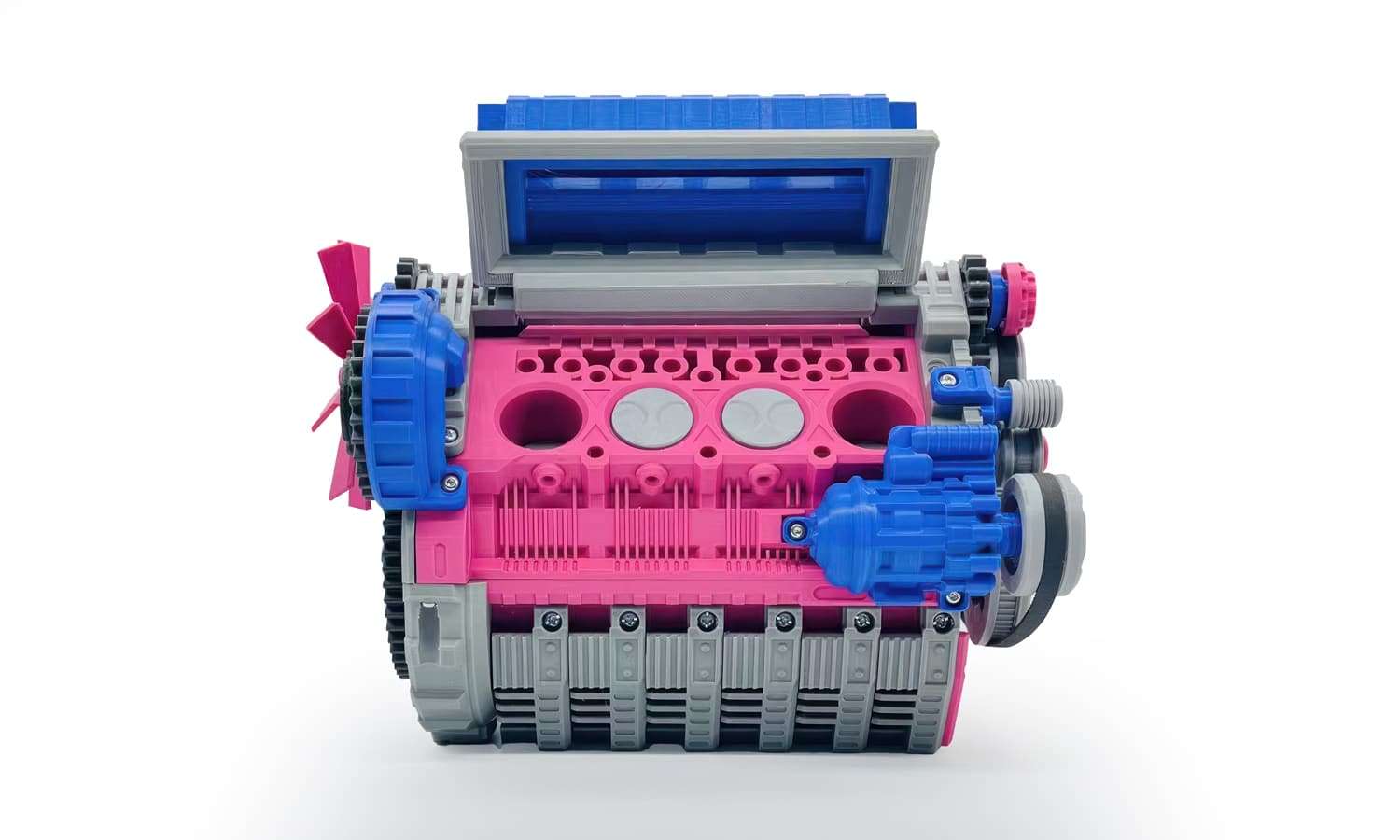 FDM 3D Printed Internal Combustion Engine Assembly Model - FacFox