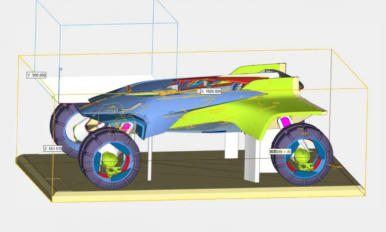 SLA 3D Printed Full-scale Race Car Concept Prototype - FacFox
