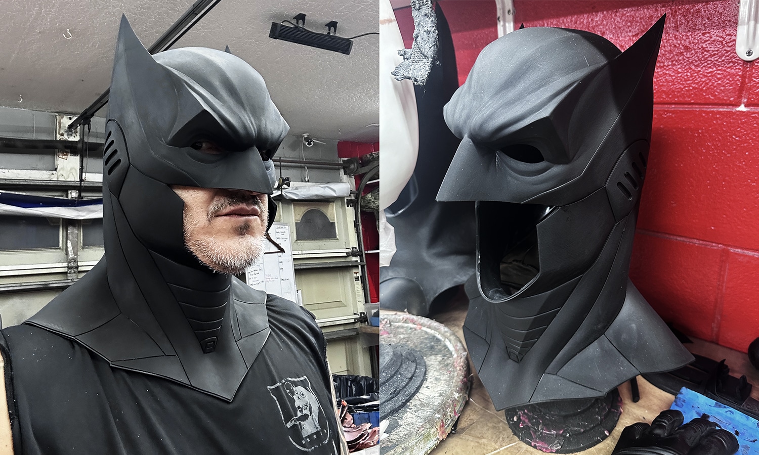 Urethane Rubber Batman Cowl Cast from 3D Printed Pattern