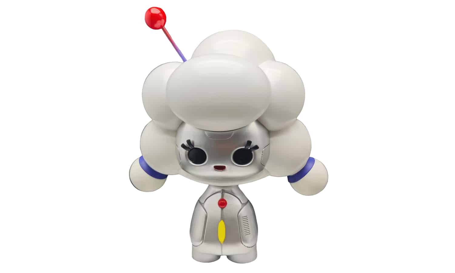 SLA 3D Printed Cartoon Robot Statue with Spherical Tip - FacFox