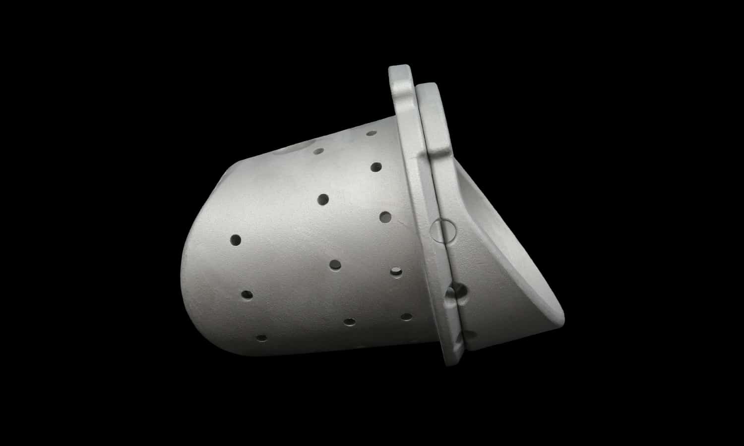 SLM 3D Printed 316L Perforated Exhaust Diffuser Components - FacFox