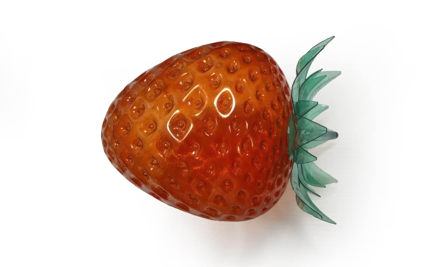 SLA 3D Printed Giant Transparent Strawberry Model - FacFox