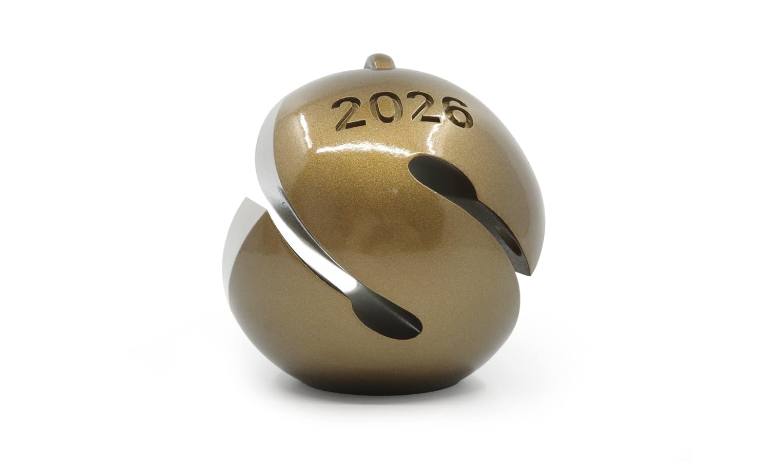 SLA 3D Printed Golden 2026 Commemorative Sphere - FacFox