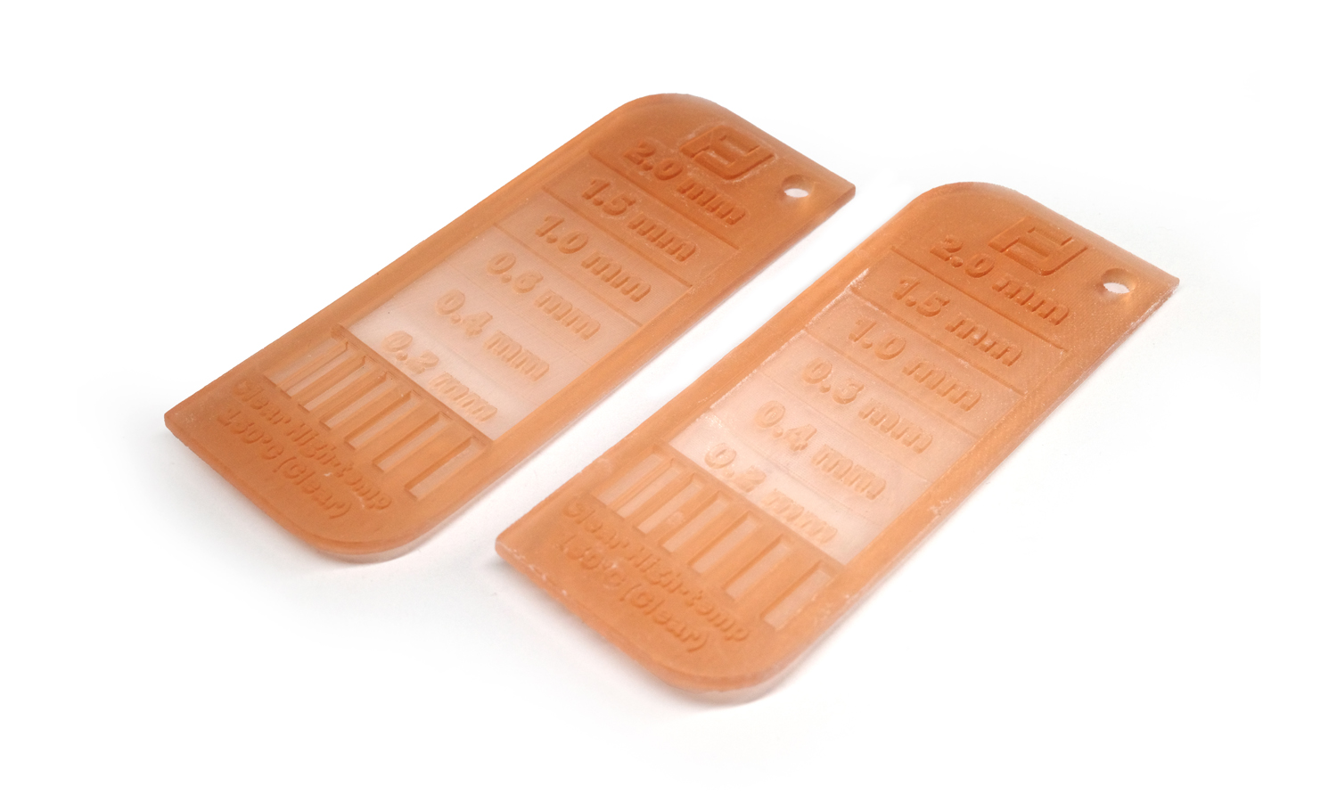 Material Test Strips of SLA Clear High-temp Resin-100℃