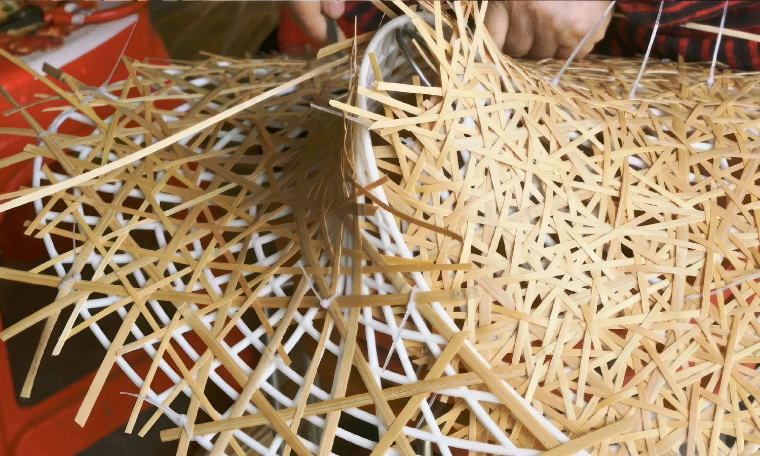 SLA 3D Printing Frame for Bamboo Weaving