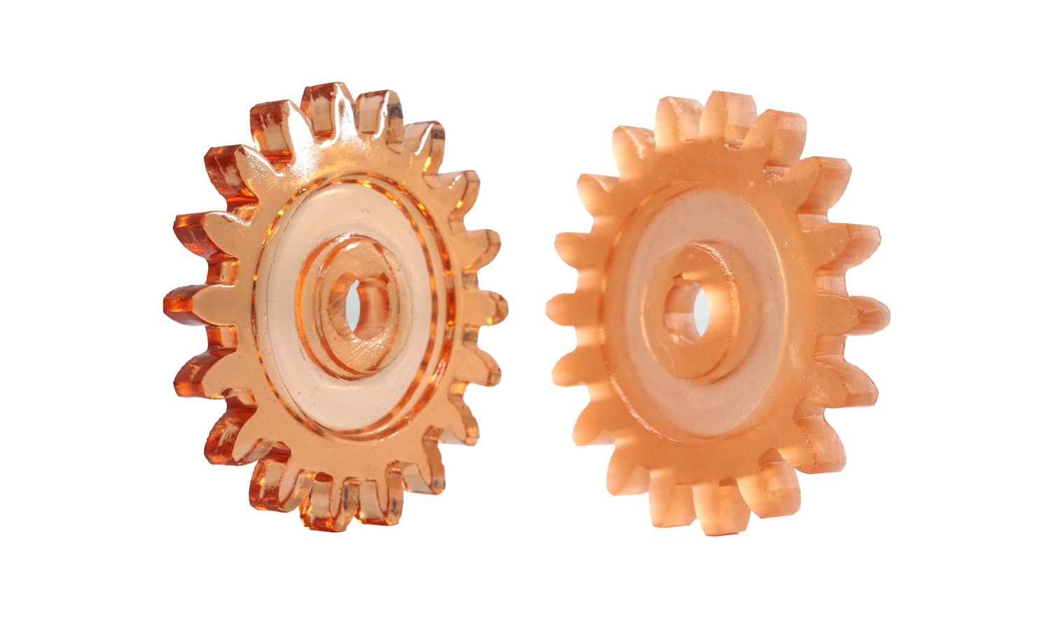 SLA 3D Printed Clear High-temp Resin-100℃ Test Unit Gears - FacFox
