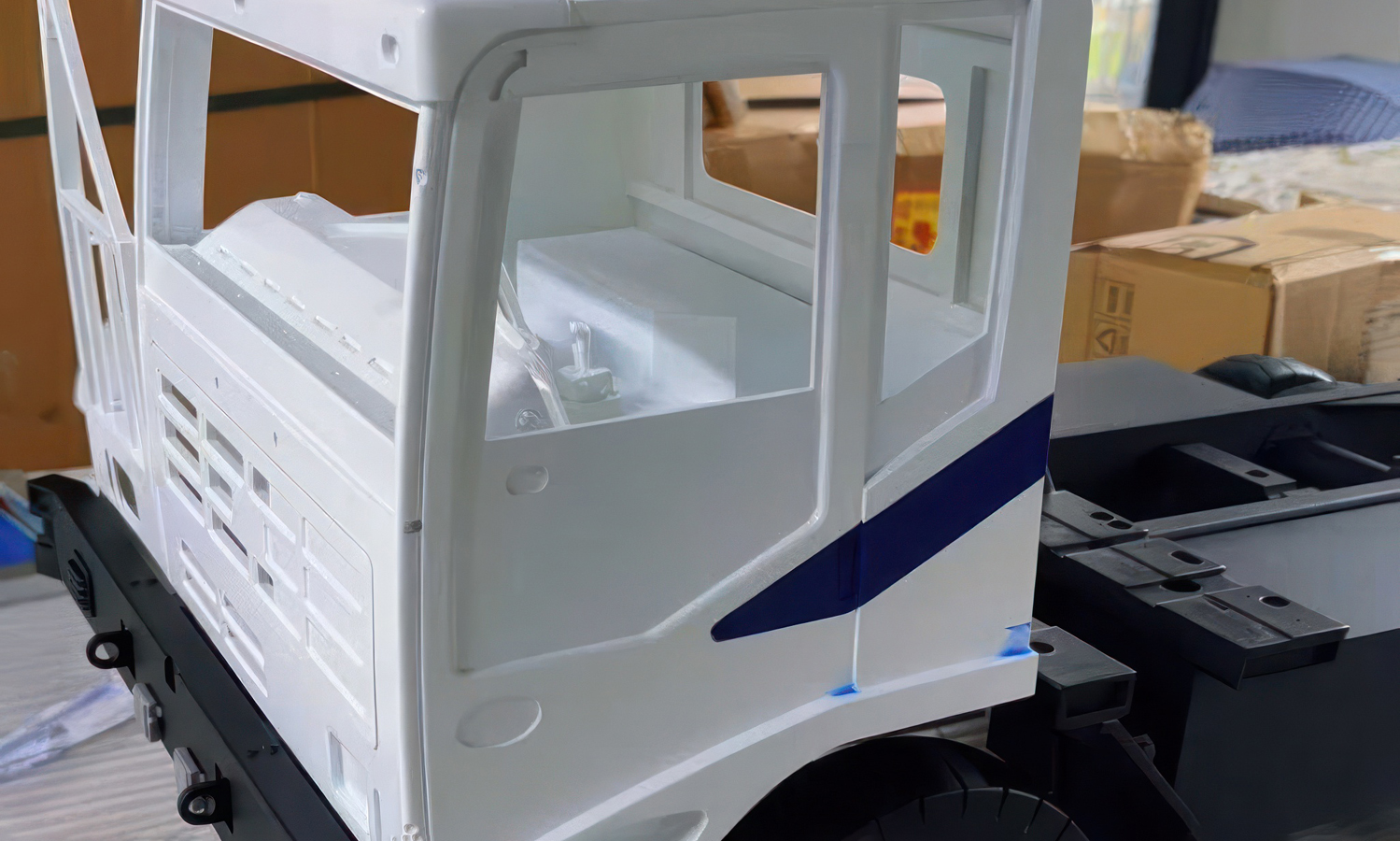 SLA 3D Printed Scaled-Down Tactical Truck Resin Model - FacFox
