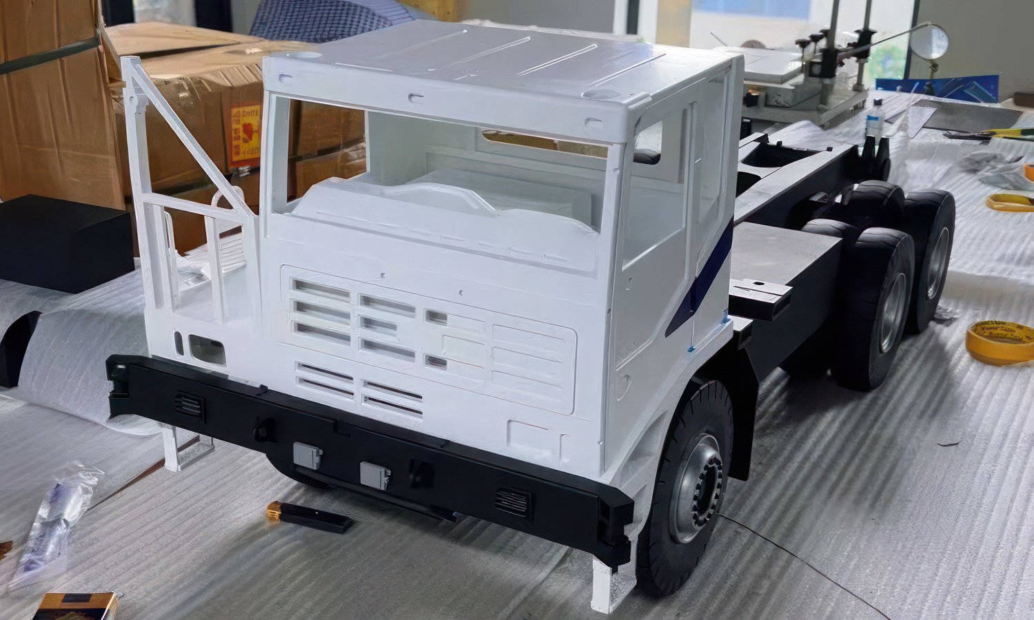 SLA 3D Printed Scaled-Down Tactical Truck Resin Model - FacFox